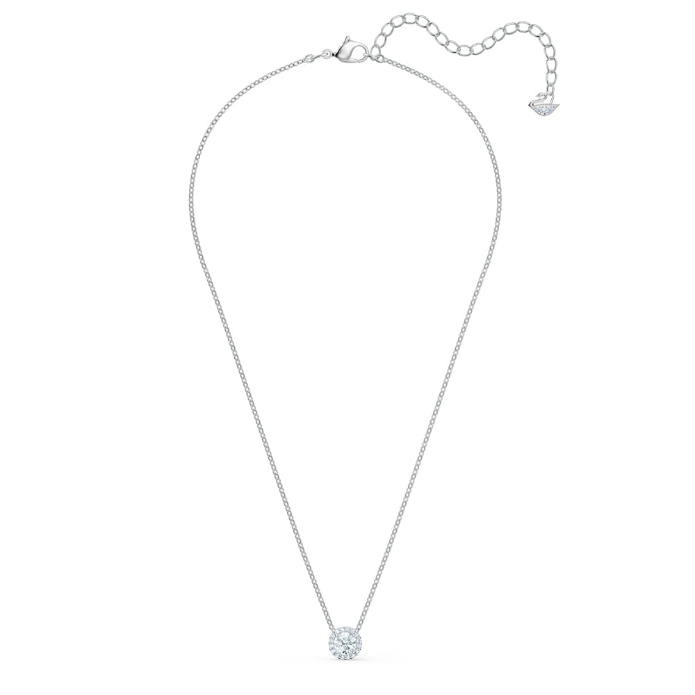 Collar Swarovski Angelic Round plateado con cristales en blanco - Style ...