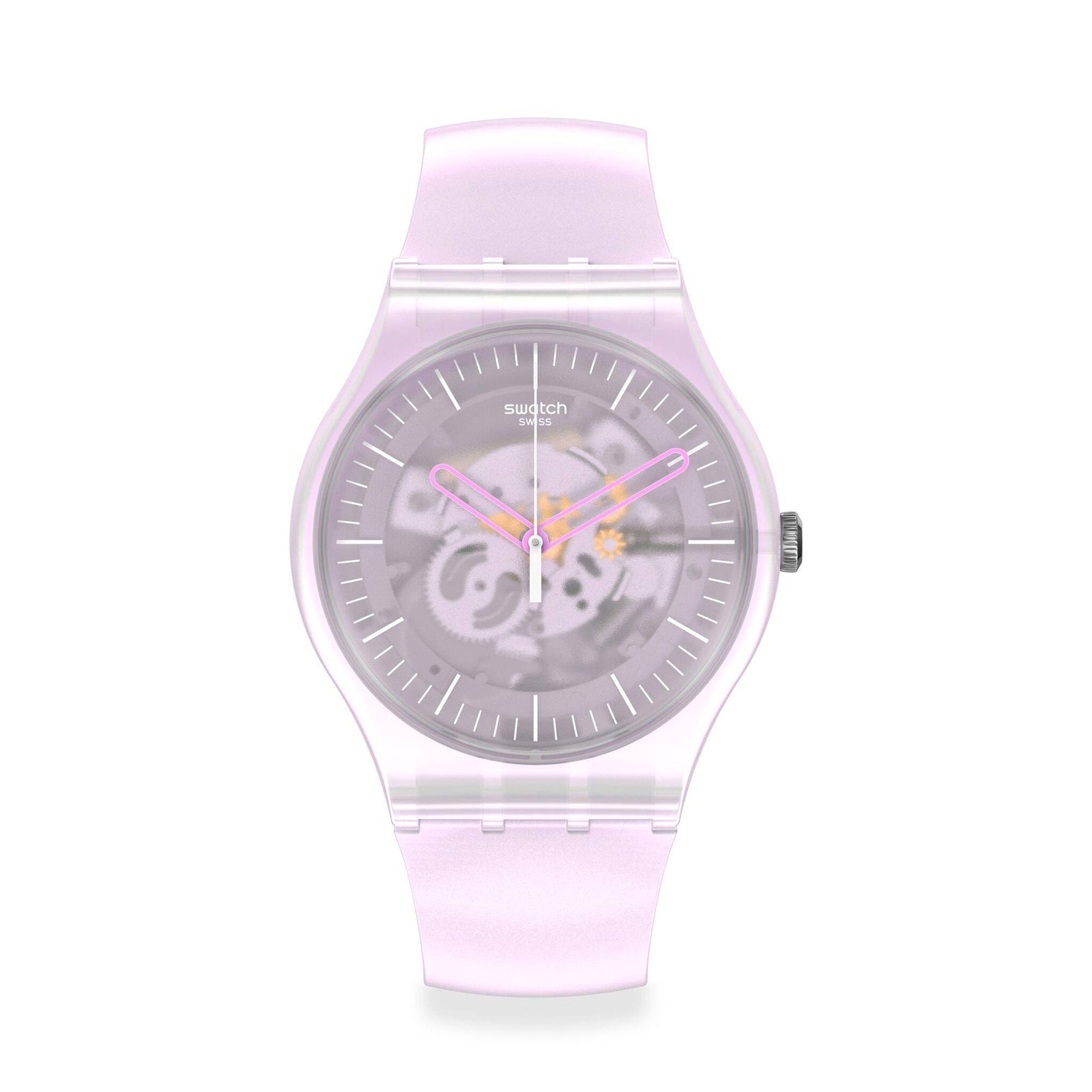 Reloj Swatch Pink Mist de silicona