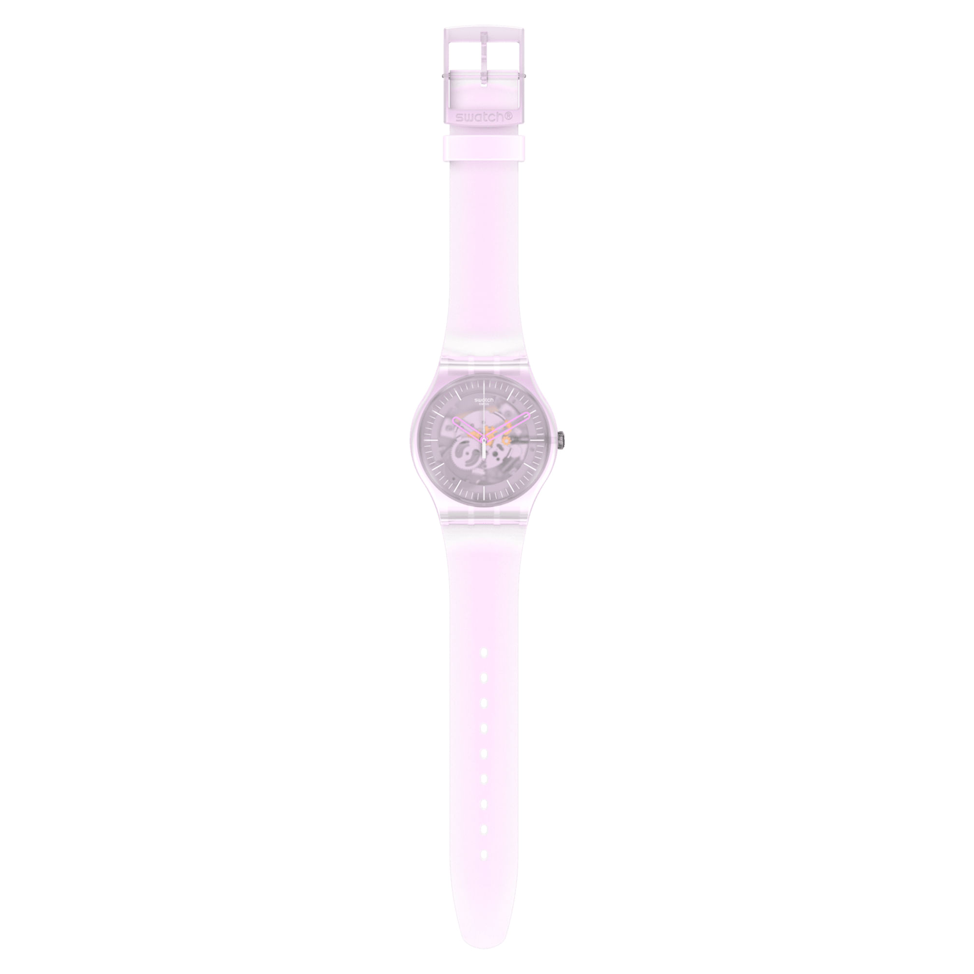 Reloj Swatch Pink Mist de silicona