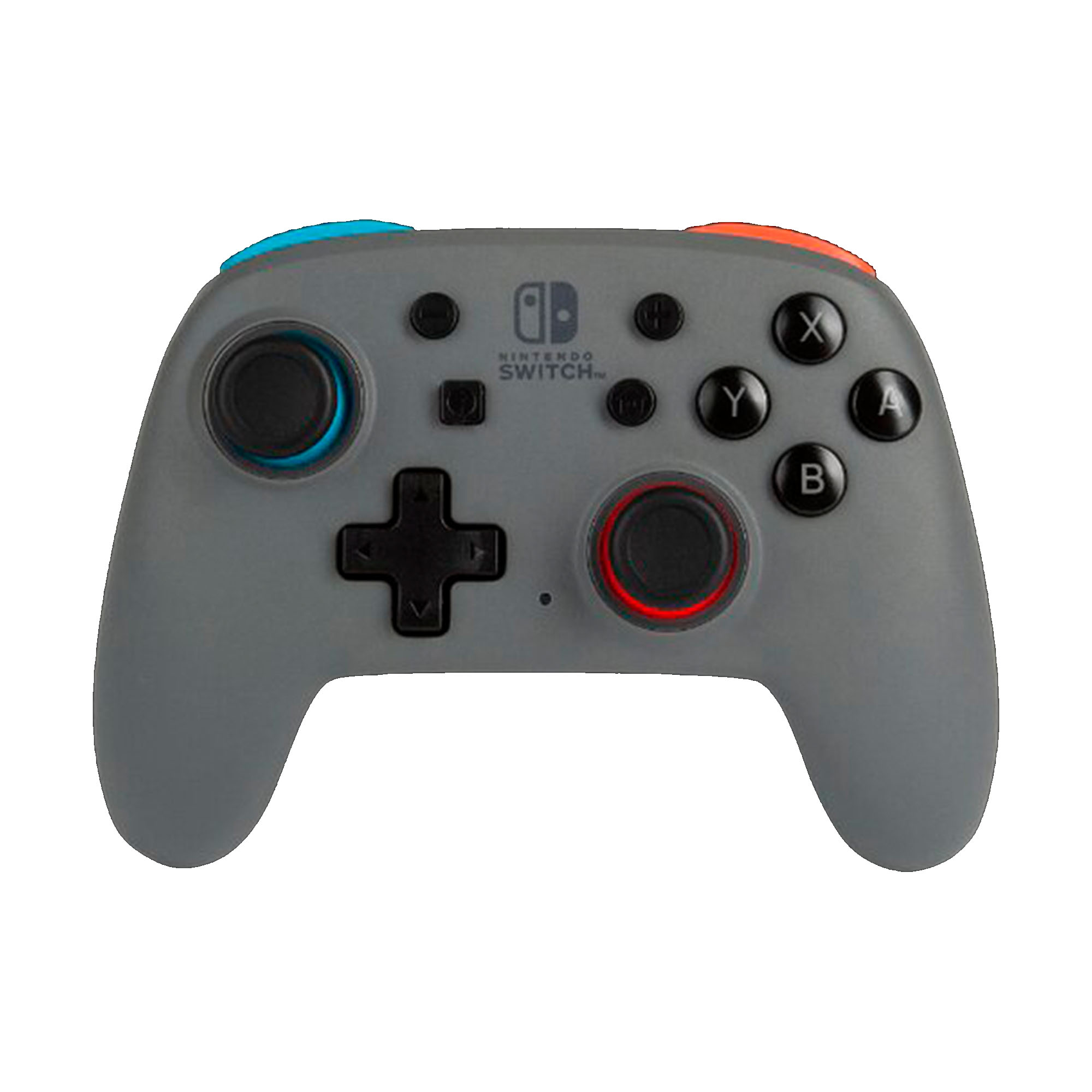 Joystick PowerA Nano inalámbrico Gris y Azul neón para Nintendo Switch