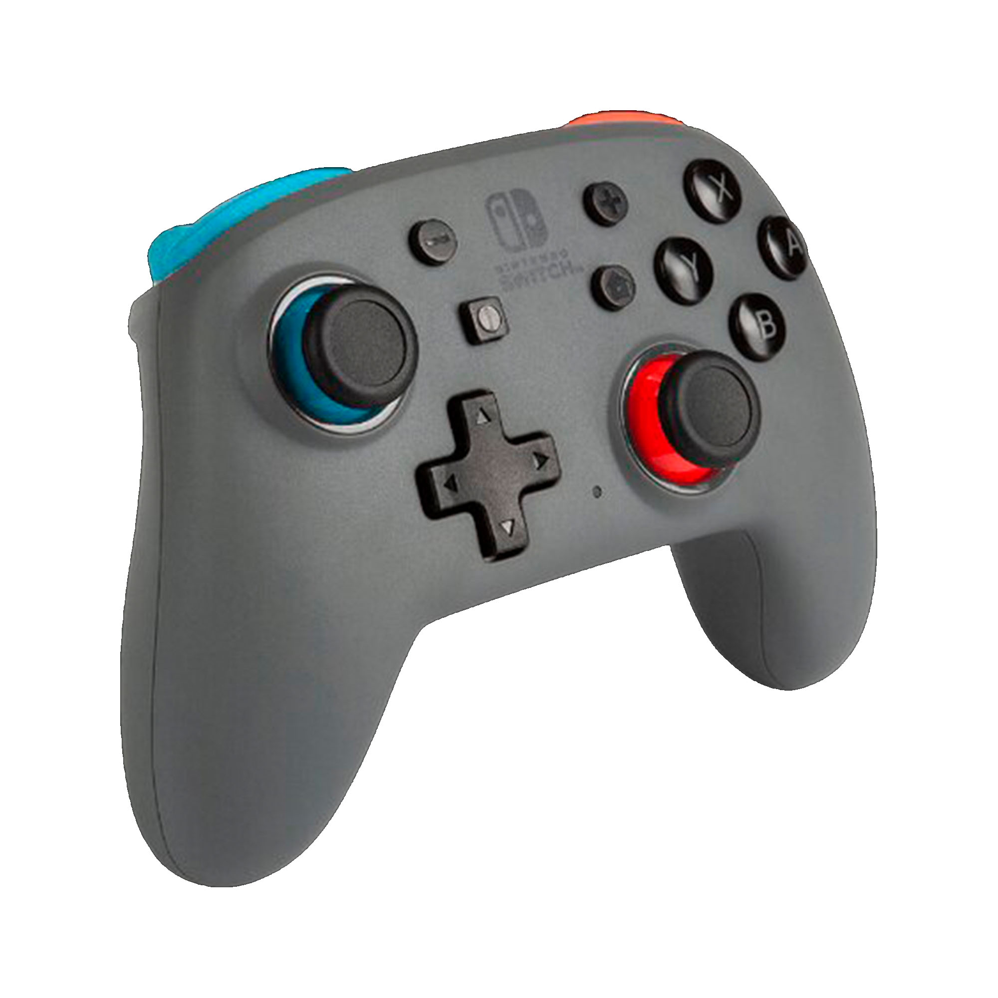 Joystick PowerA Nano inalámbrico Gris y Azul neón para Nintendo Switch