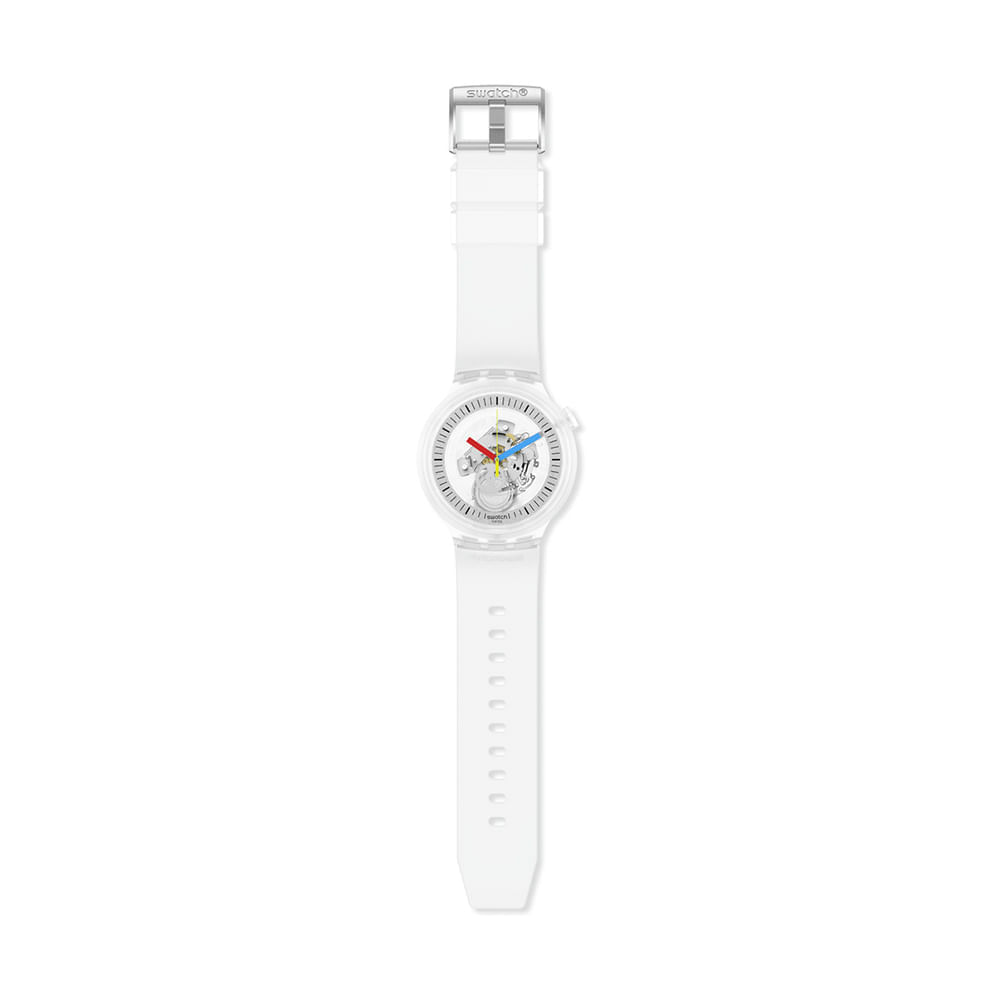 Reloj Swatch Clearly Bold de silicona SB01K100