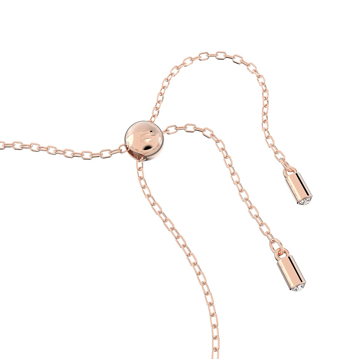 Pulsera Swarovski Hollow Blanca con Baño tono oro rosa