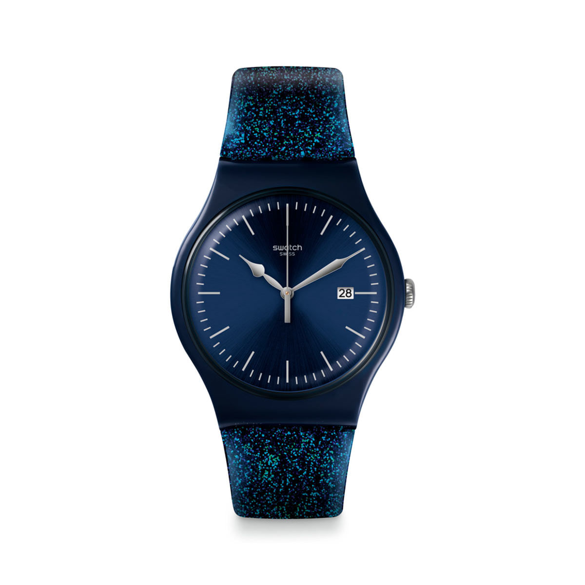 Reloj Swatch Glitterspace de silicona