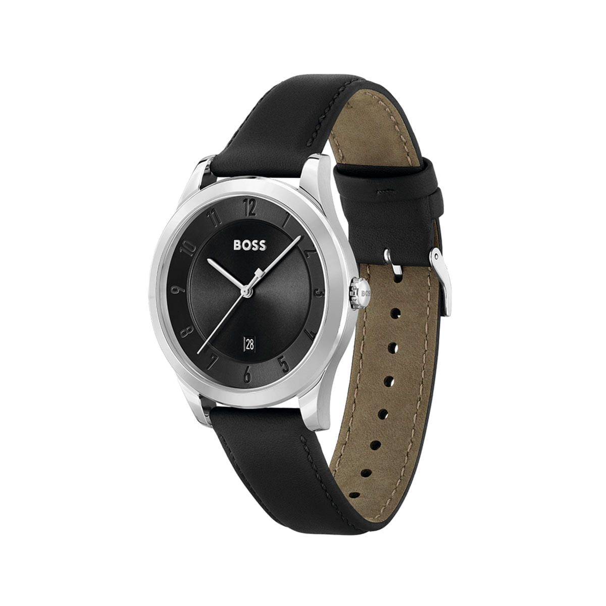 Reloj Boss Purity para hombre de cuero negro