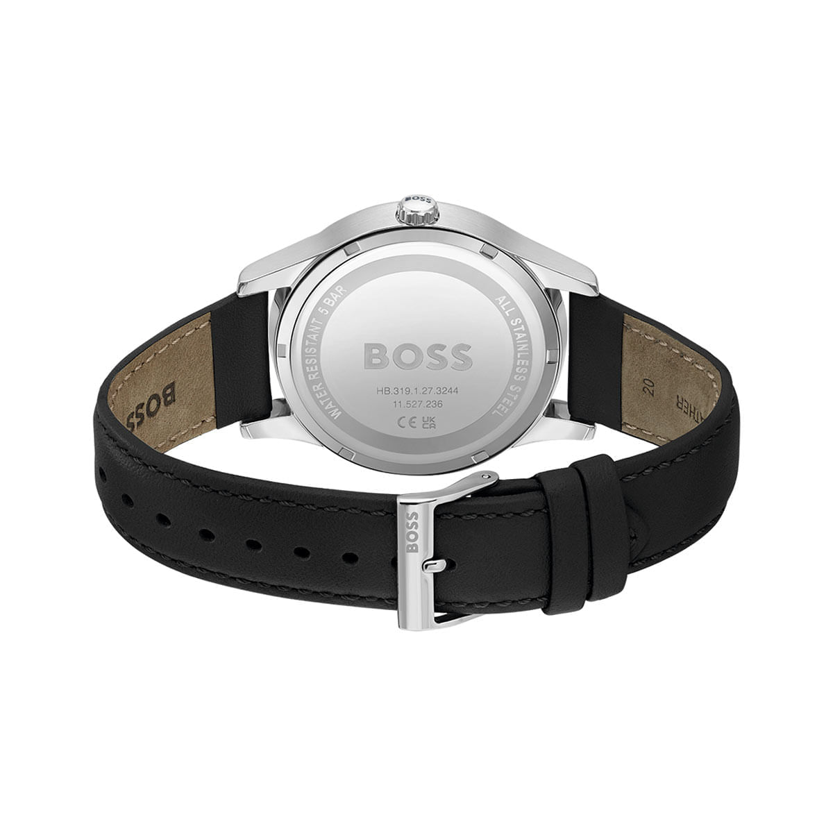 Reloj Boss Purity para hombre de cuero negro