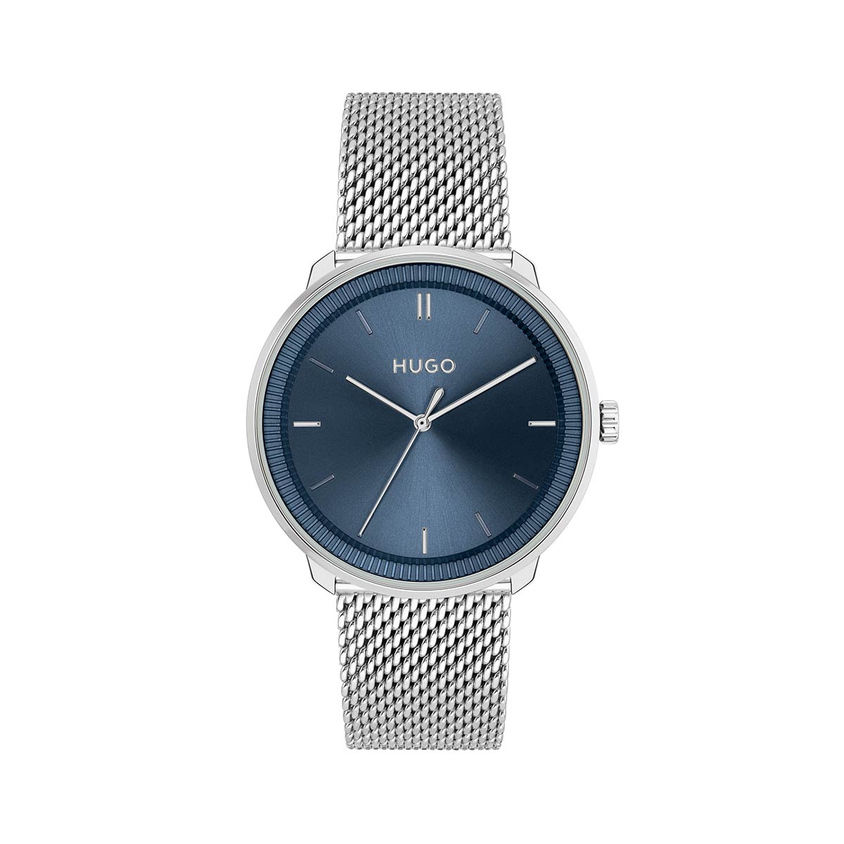 Reloj Hugo Band Set Fluid de acero plateado