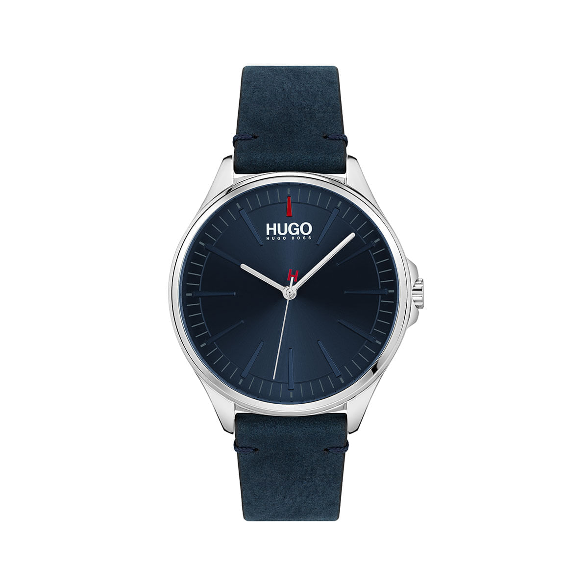Reloj Hugo Smash de cuero azul