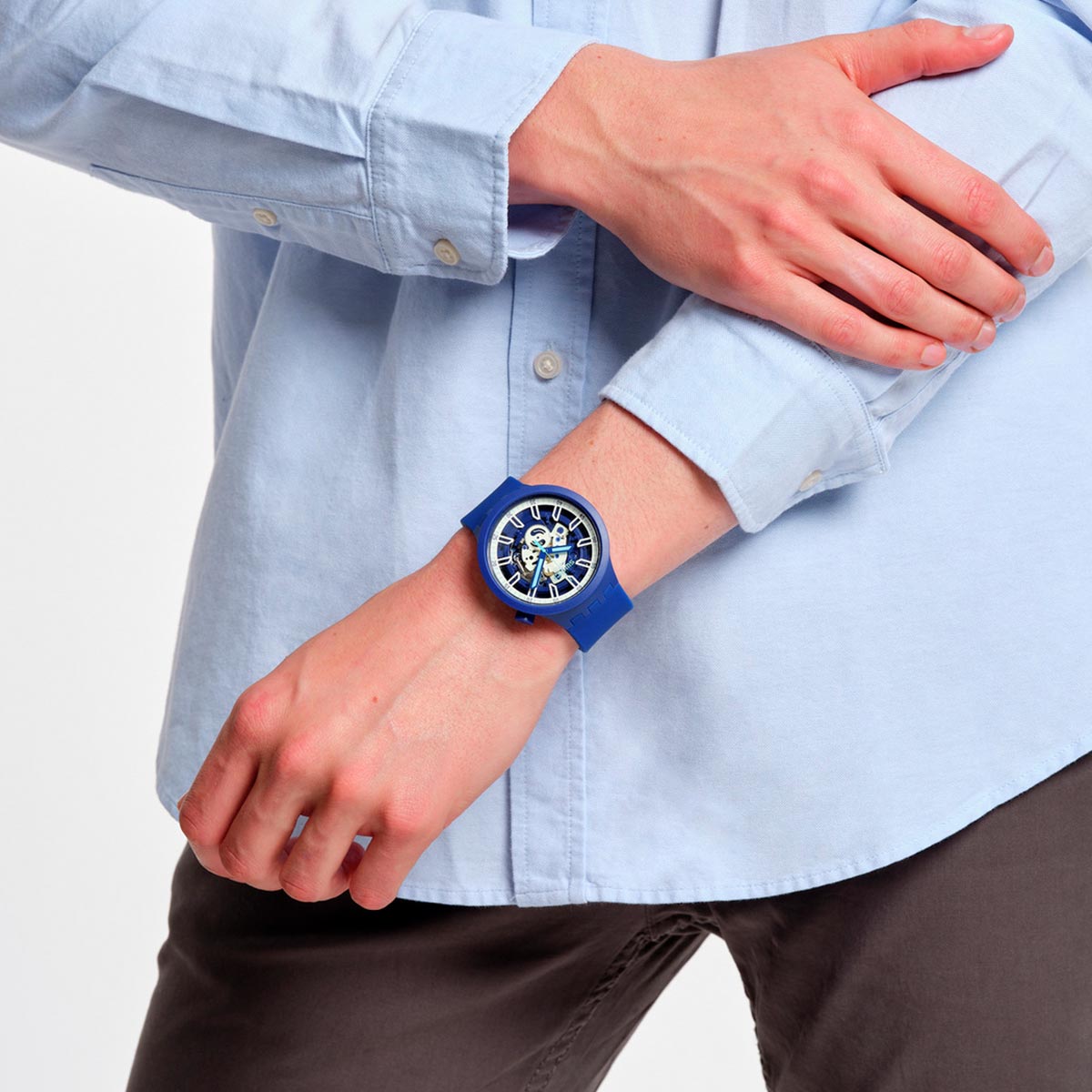 Reloj Swatch Iswatch Blue de silicona - Style Store