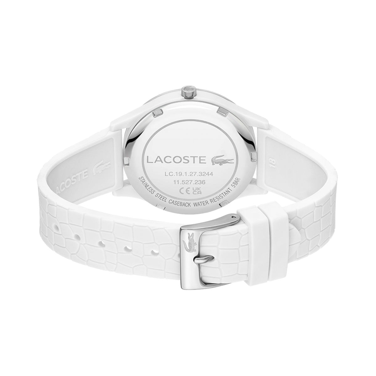 Reloj Lacoste Crocodelle para mujer de silicona blanco - Style Store