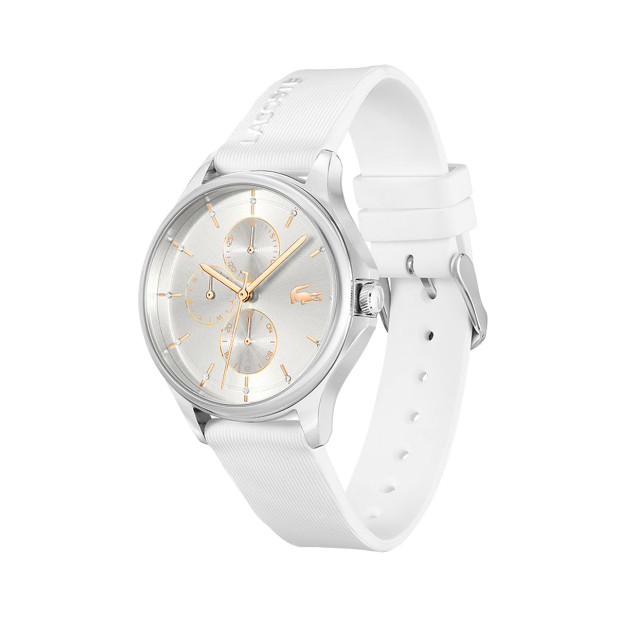 Reloj Lacoste Pleats para mujer de silicona blanco - Style Store