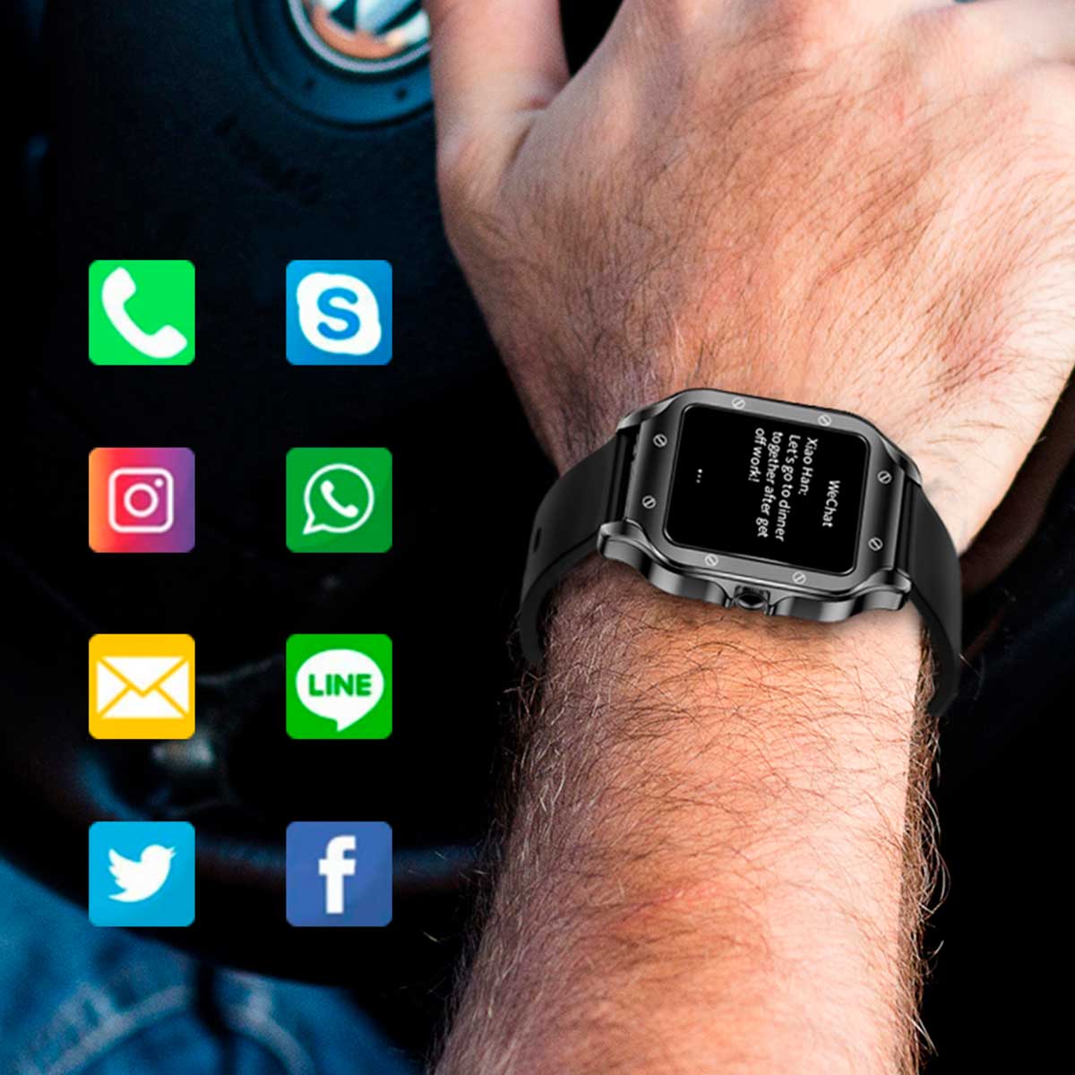 Smartwatch Colmi Land 2s Gold Black Silicone - Style Store