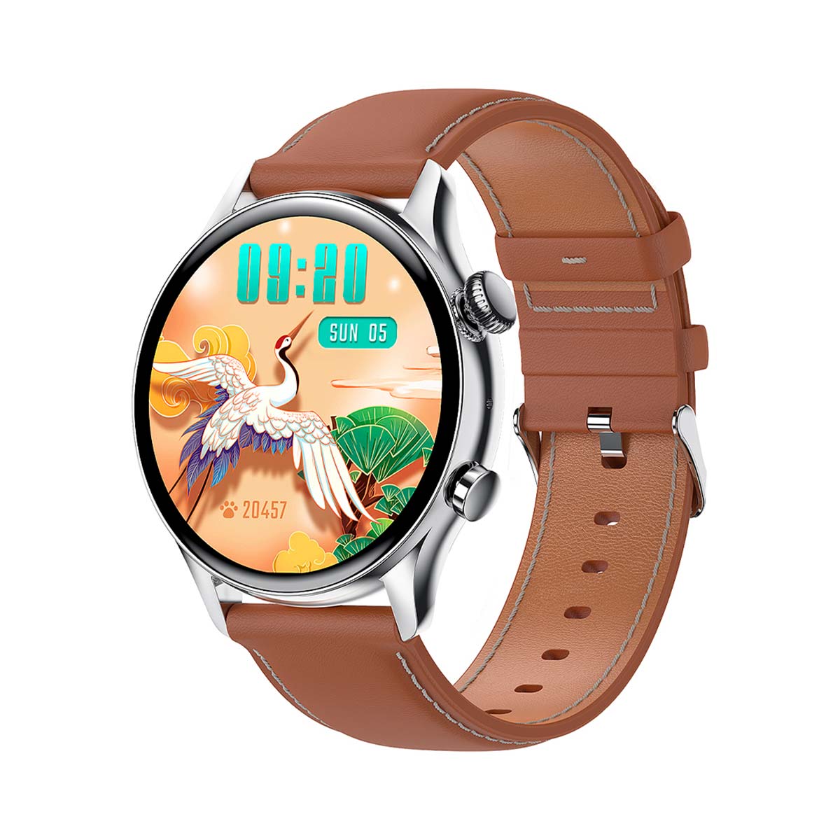 Smartwatch Colmi i30 brown leather