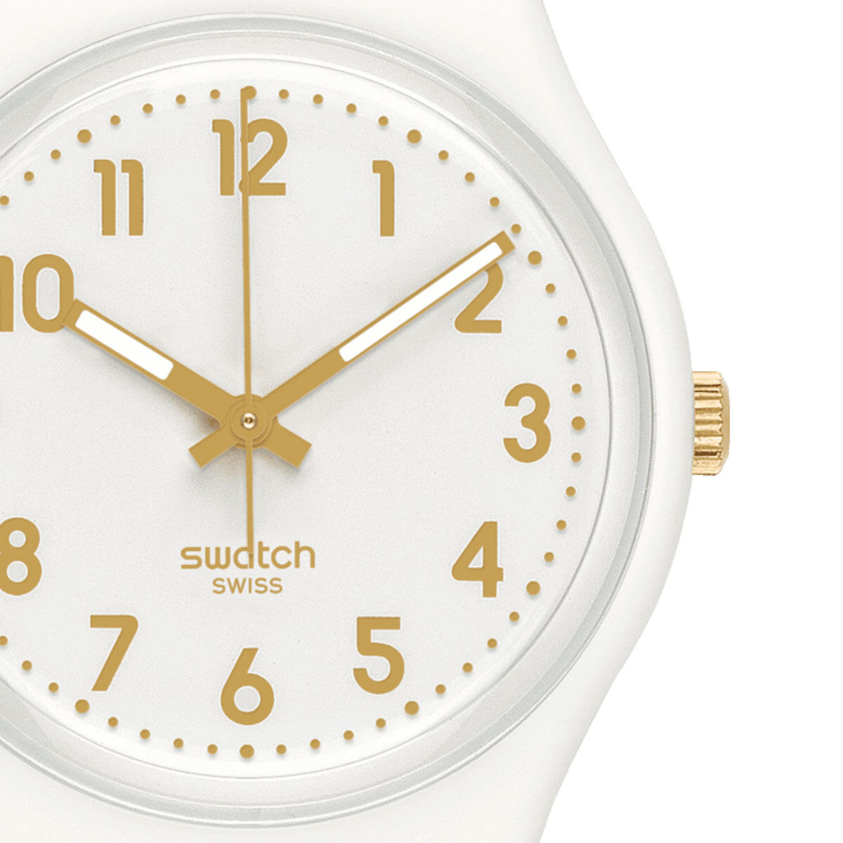 Reloj Swatch White Bishop de silicona SO28W106-S14 - Style Store