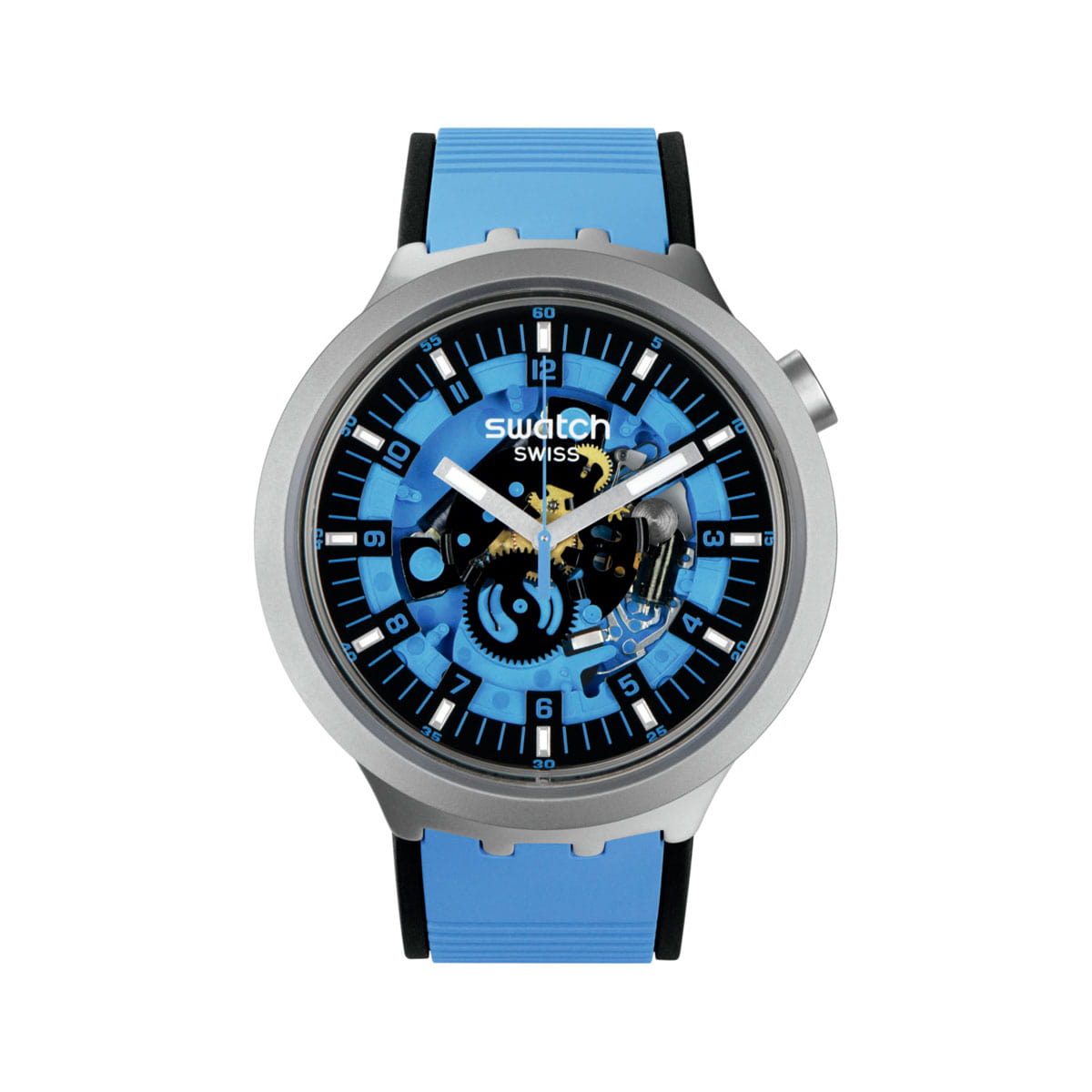 Reloj Swatch Azure Blue Daze Big Bold Irony de caucho SB07S106 - Style ...