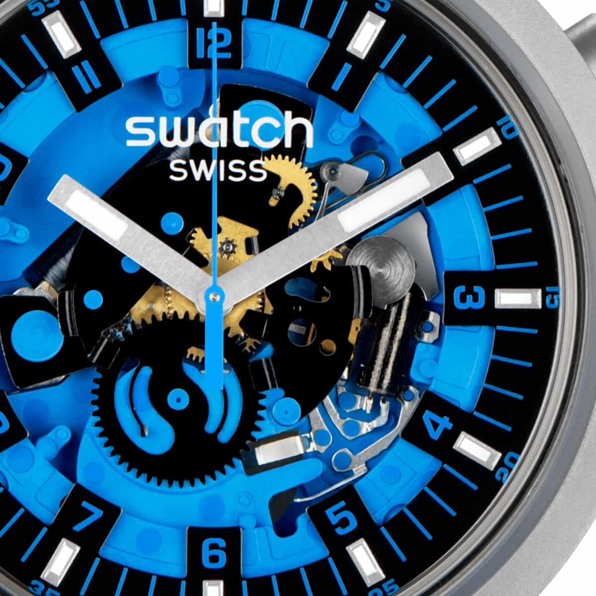 Reloj Swatch Azure Blue Daze Big Bold Irony de caucho SB07S106 - Style ...