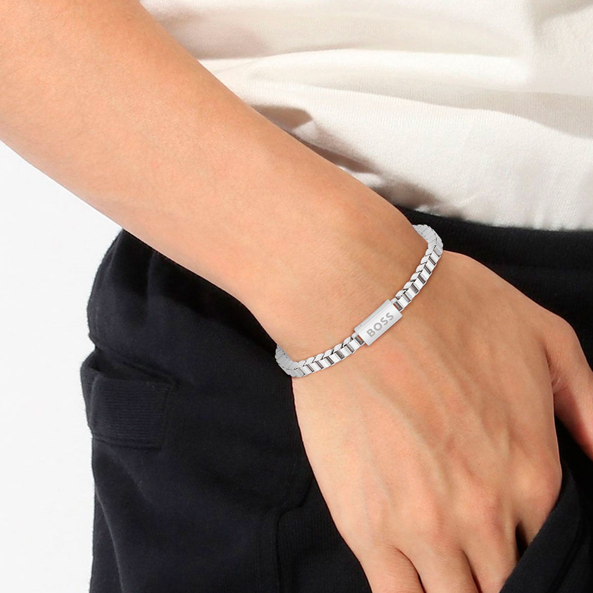 Pulsera Boss Chain para hombre de acero 1580288
