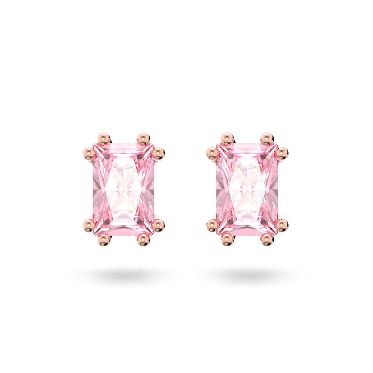 Pendientes Swarovski Stilla Talla rectangular Rosas con Baño en tono ...