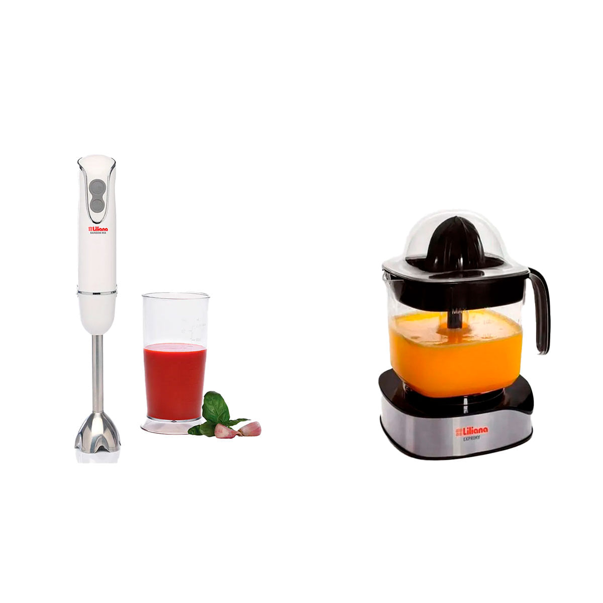 Kit Mixer Liliana AH101 Rainbox Mix 450w Negra + Exprimidor Liliana ...