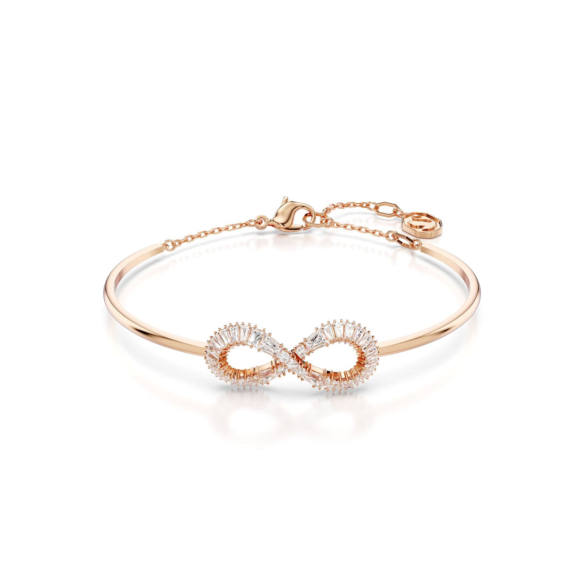 Pulsera Swarovski Hyperbola Infinity Blanco con baño tono oro rosa ...