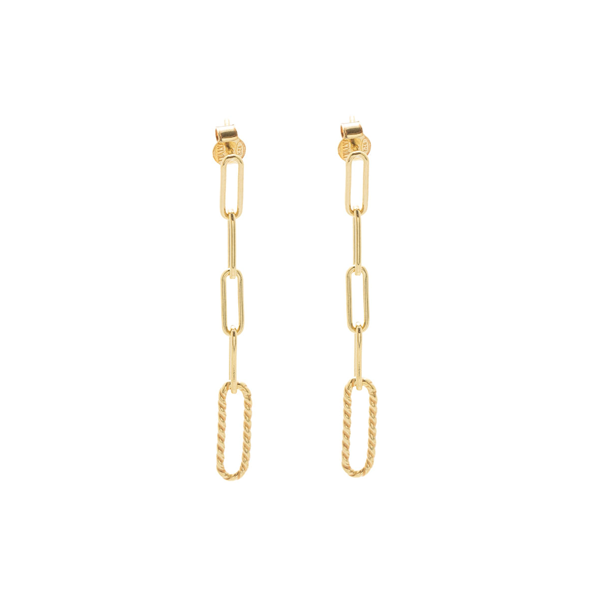 Aros Carmín Smith de Plata 925 Baño Dorado - Style Store