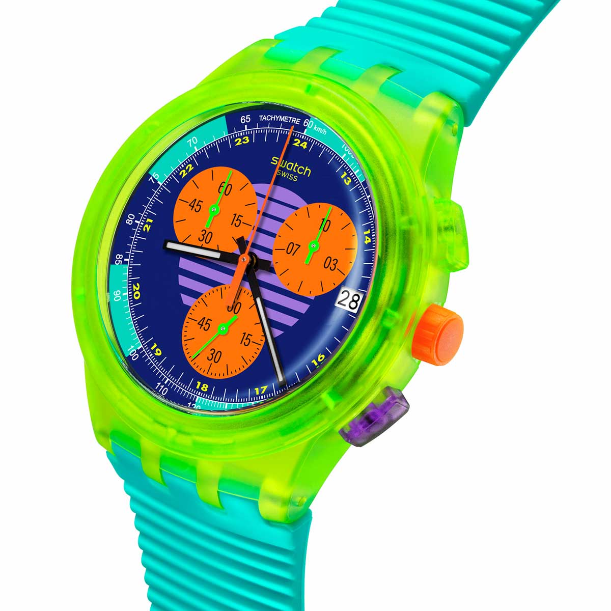 Reloj Swatch Neon Wave de Silicona SUSJ404 - Style Store