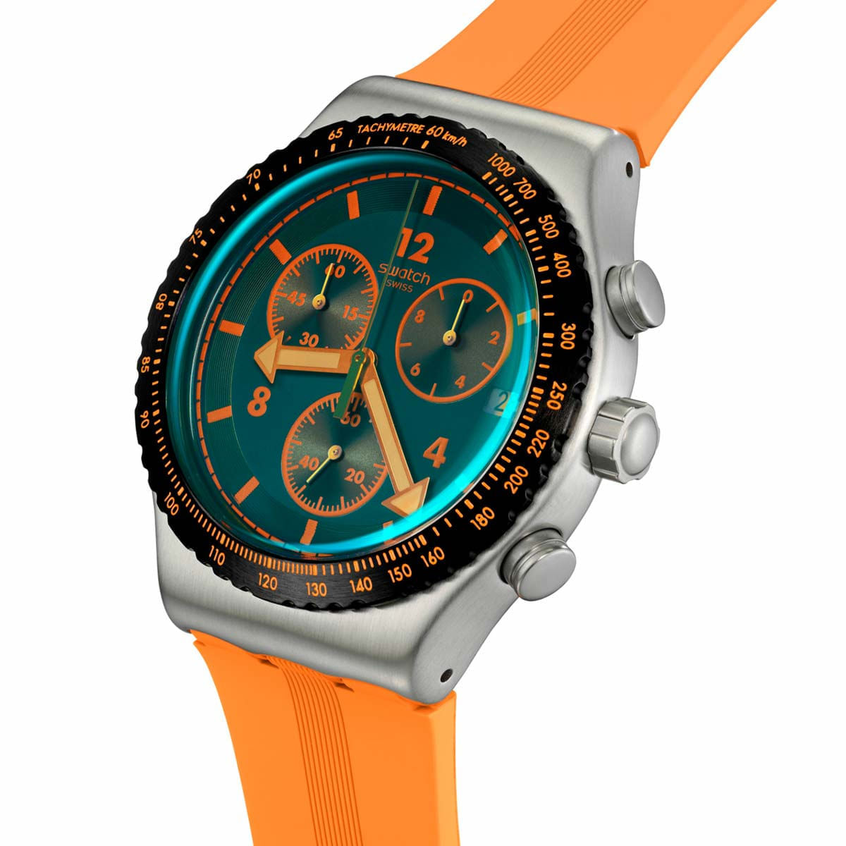 Reloj Swatch Tangerine Tiger de silicona YVS529 - Style Store