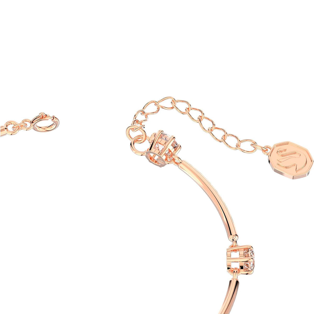 Brazalete Swarovski Constella Redonda Blanco con baño tono oro rose ...