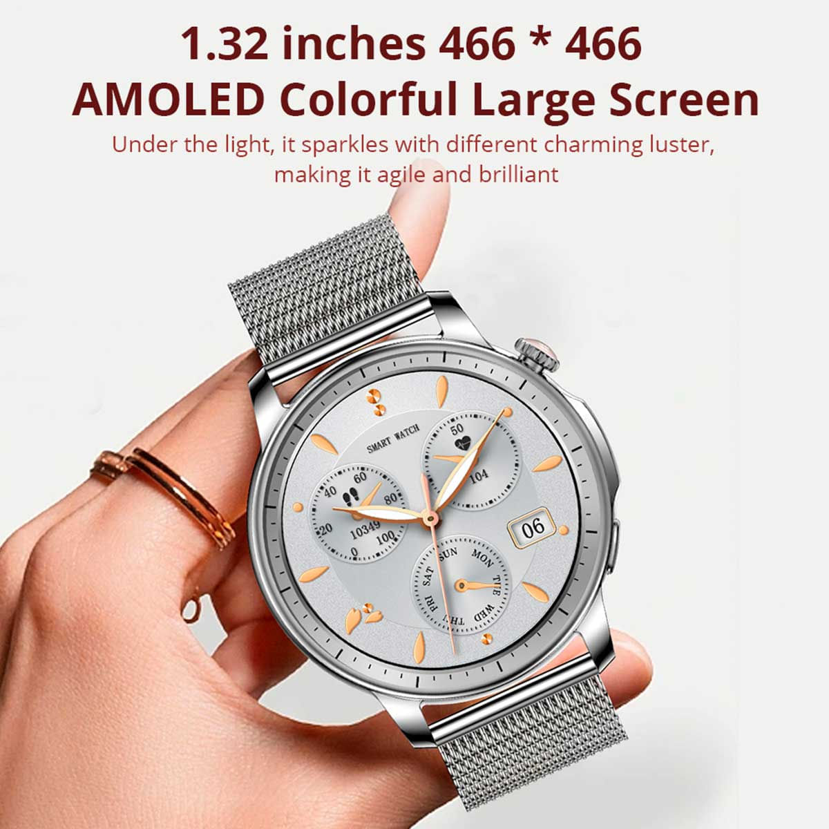 Smartwatch Colmi V65 silicone silver - Style Store