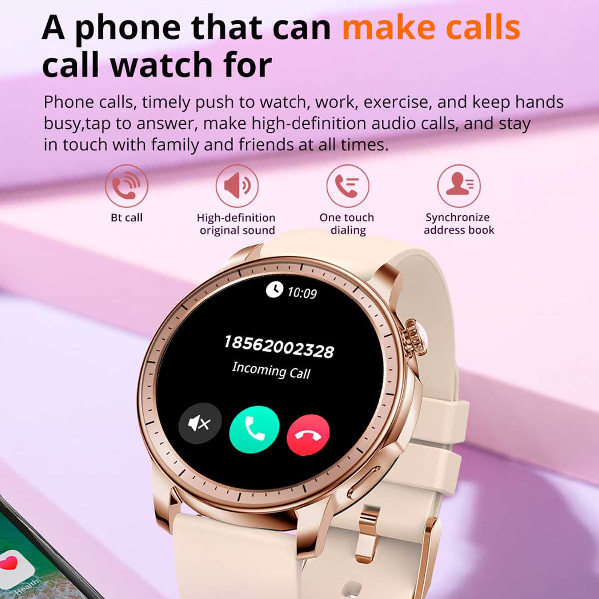 Smartwatch Colmi V65 silicone gold - Style Store
