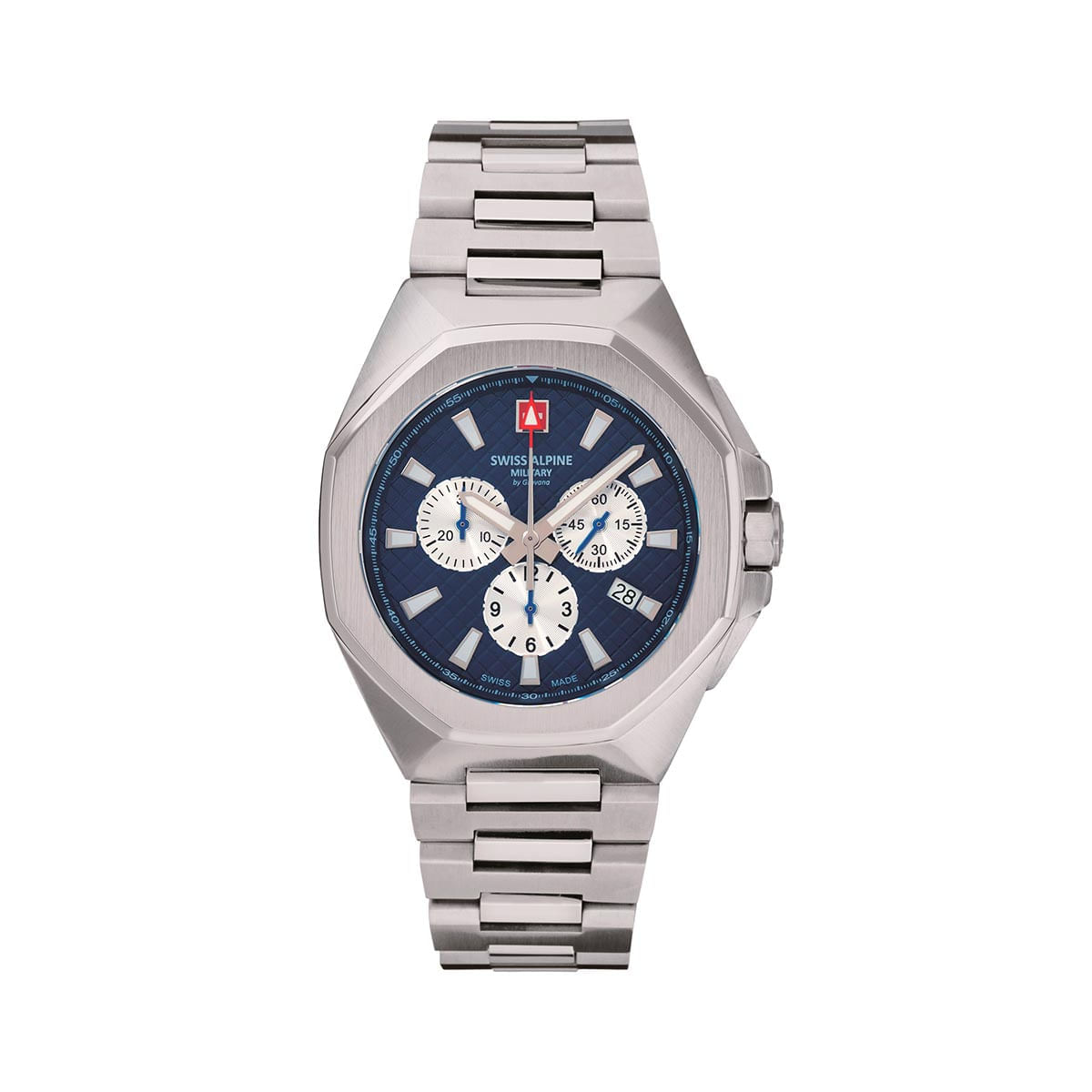 Reloj Swiss Alpine Military Typhoon Chrono para hombre de acero 7005 ...