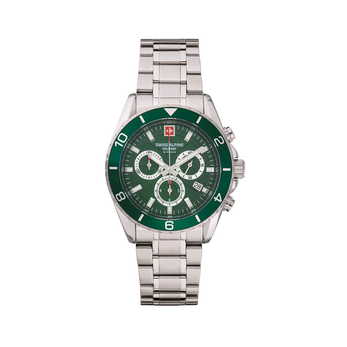 Reloj Swiss Alpine Military Sentinel Chrono para hombre de acero 7073 ...