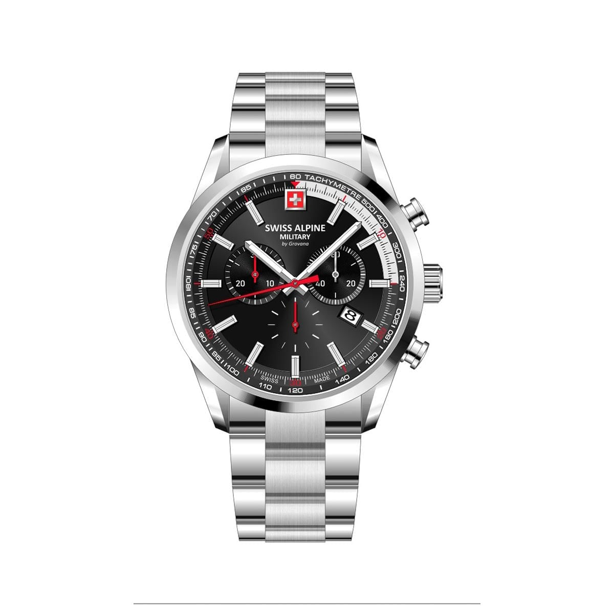 Reloj Swiss Alpine Military Pegasus para hombre de acero 7086.9137SAM ...