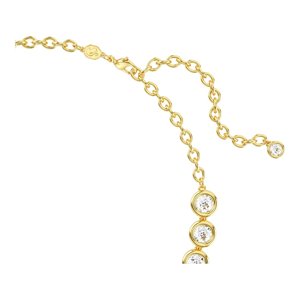 Collar Swarovski Imber Talla redonda Blanco con Baño tono oro - Style Store