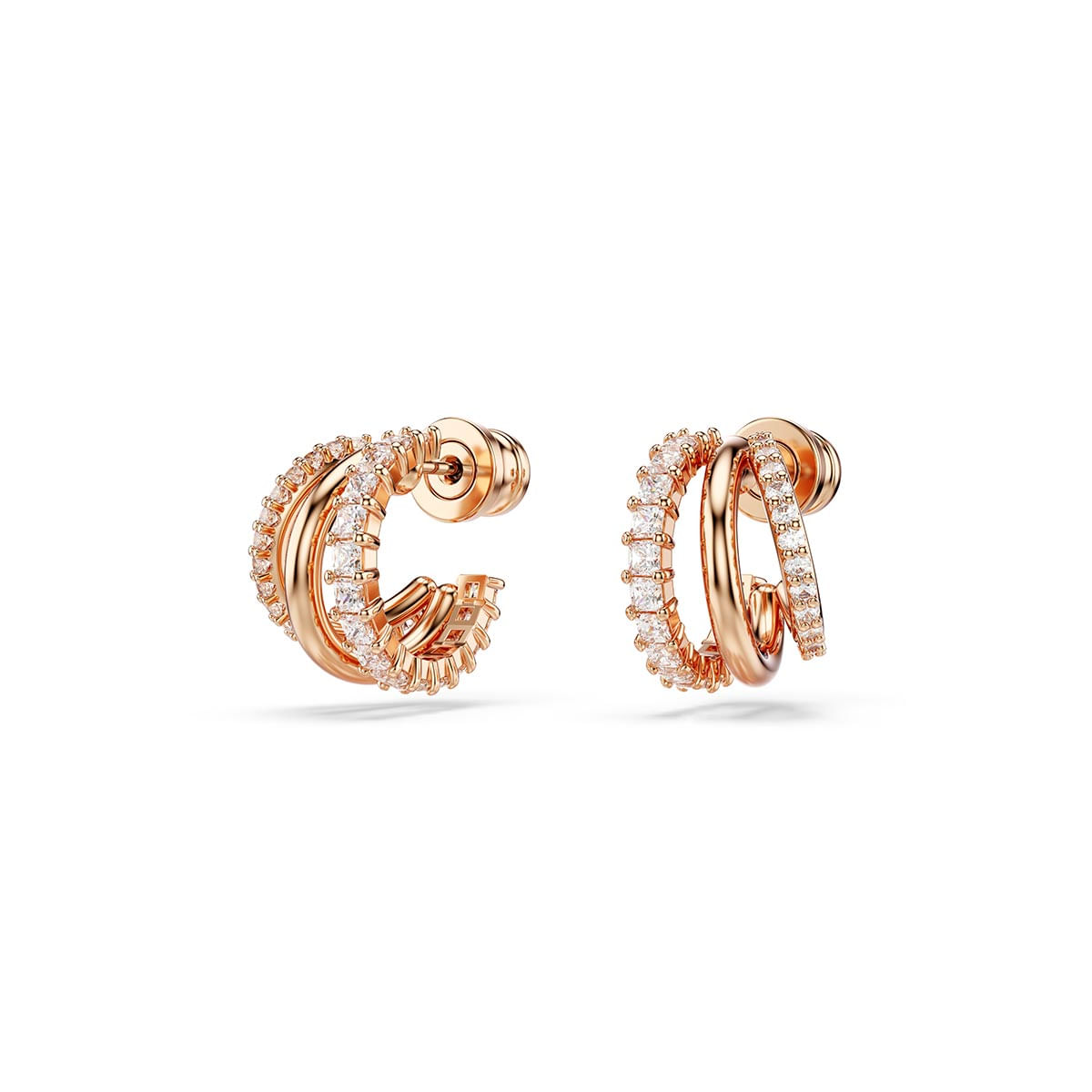 Pendientes de aro Swarovski Hyperbola Tallas mixtas Mini Blancos con ...