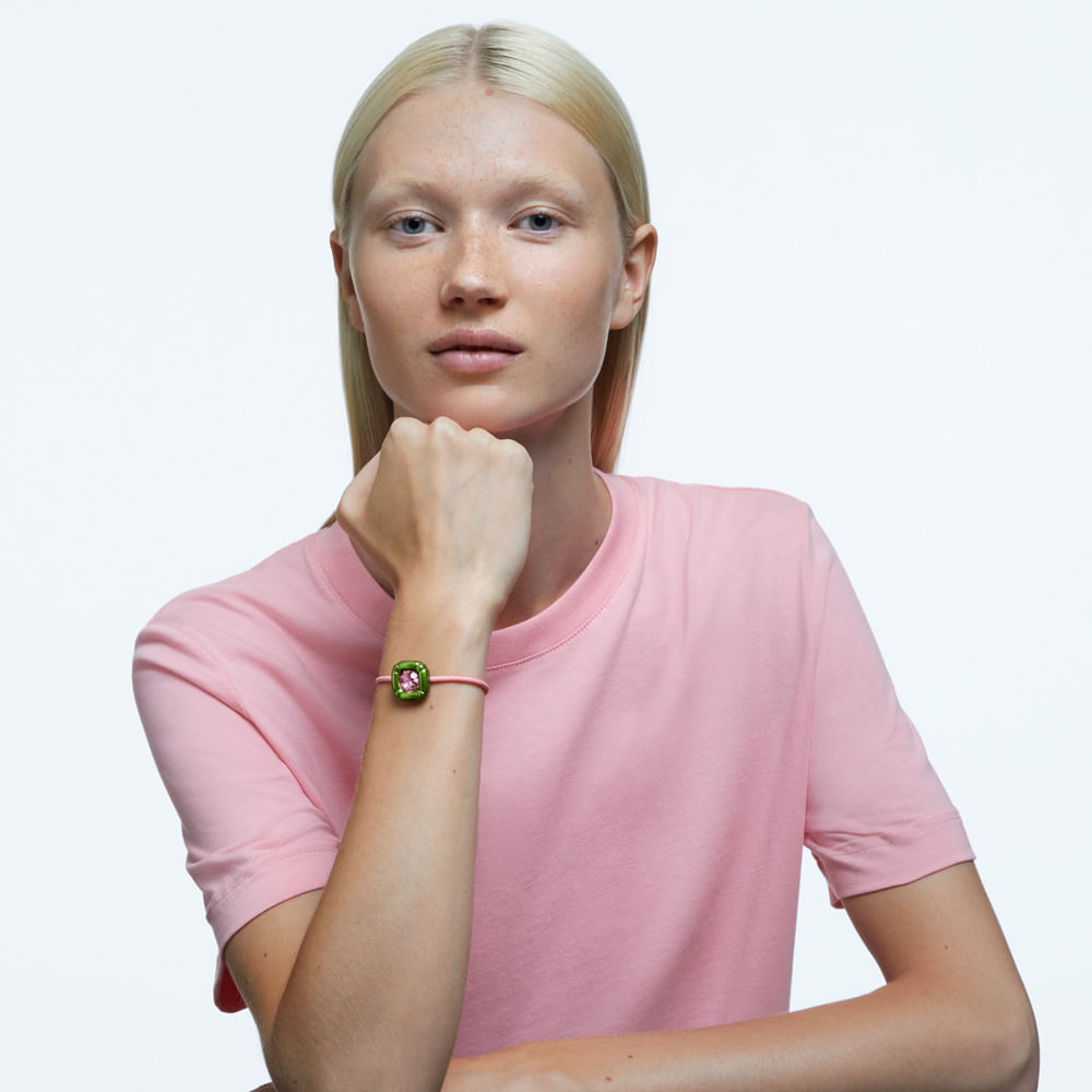 Pulsera Swarovski Dulcis Cristales Cushion Verde M - Style Store