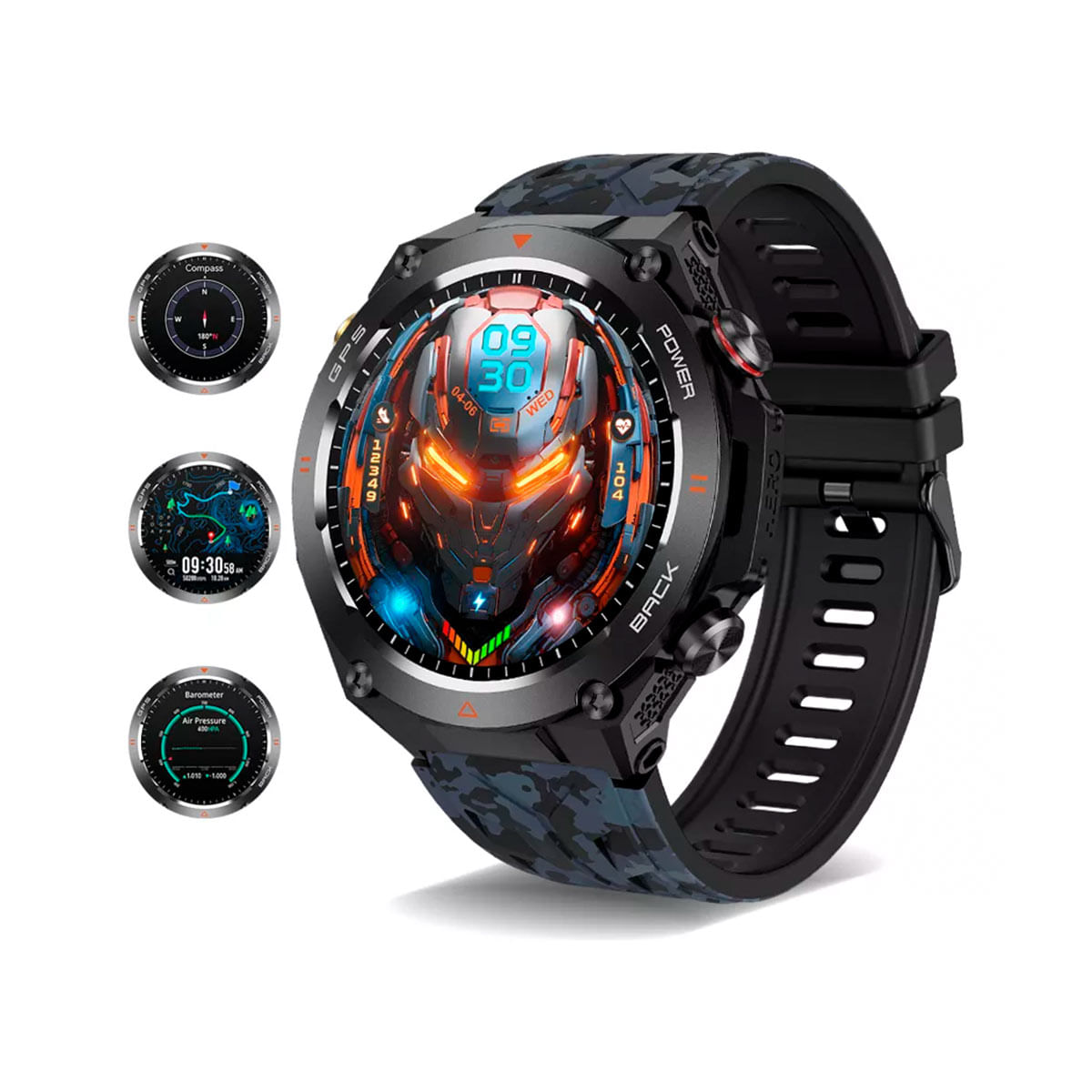 Smartwatch Colmi V75 GPS Correa Silicona Camuflada Azul y negro - Style ...