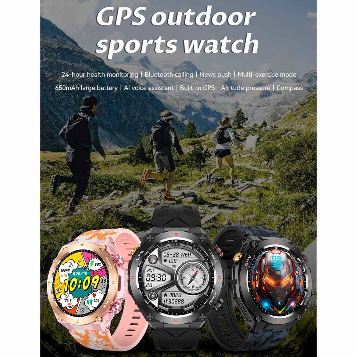 Smartwatch Colmi V75 GPS Correa Silicona Camuflada Azul y negro - Style ...