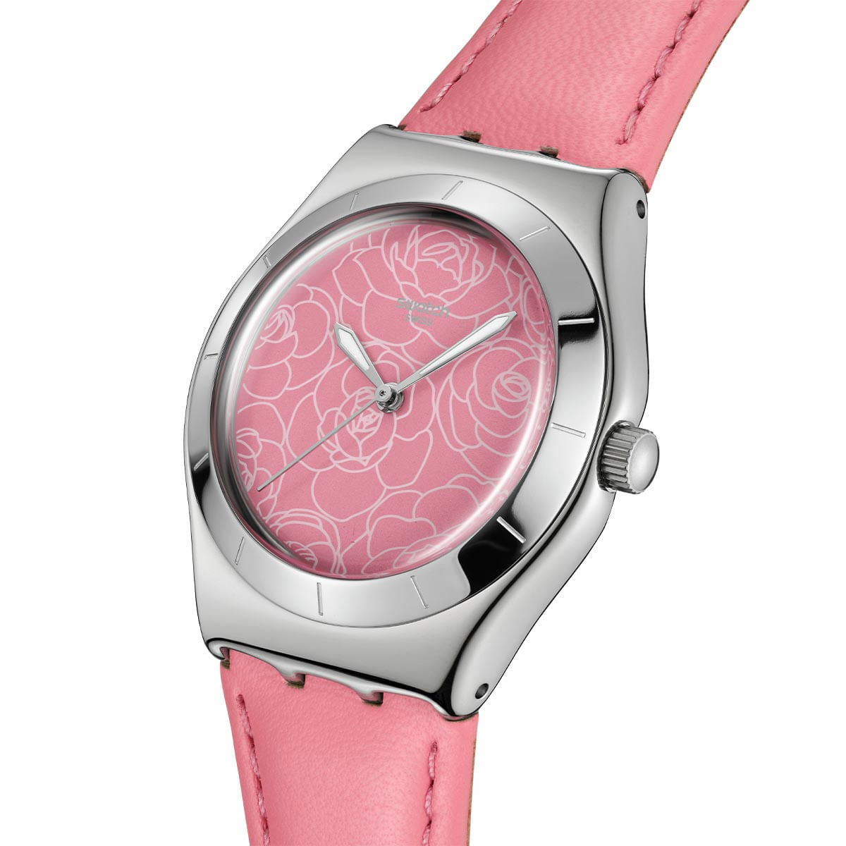 Reloj Swatch Pink Petal Promise de Cuero - Style Store